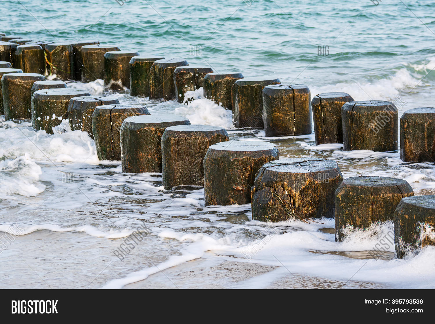 Groynes On Shore Image & Photo (Free Trial) | Bigstock
