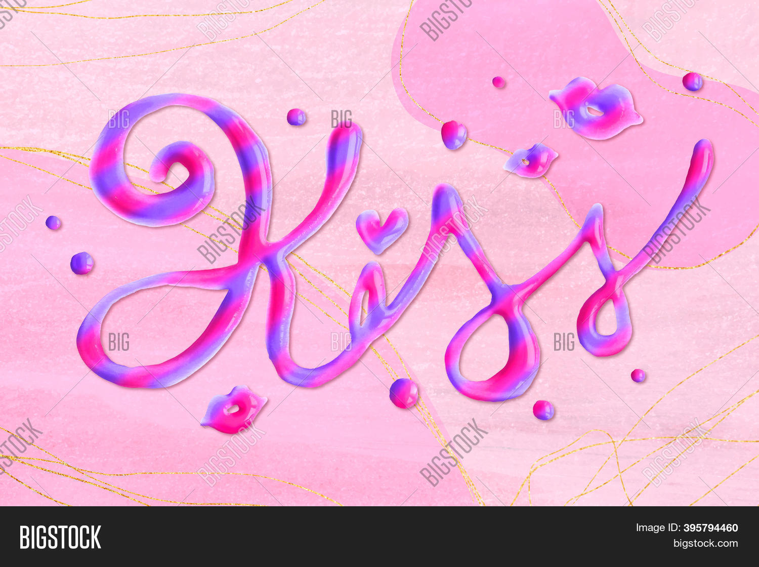 Handwriting Kiss Word Image & Photo (Free Trial) | Bigstock