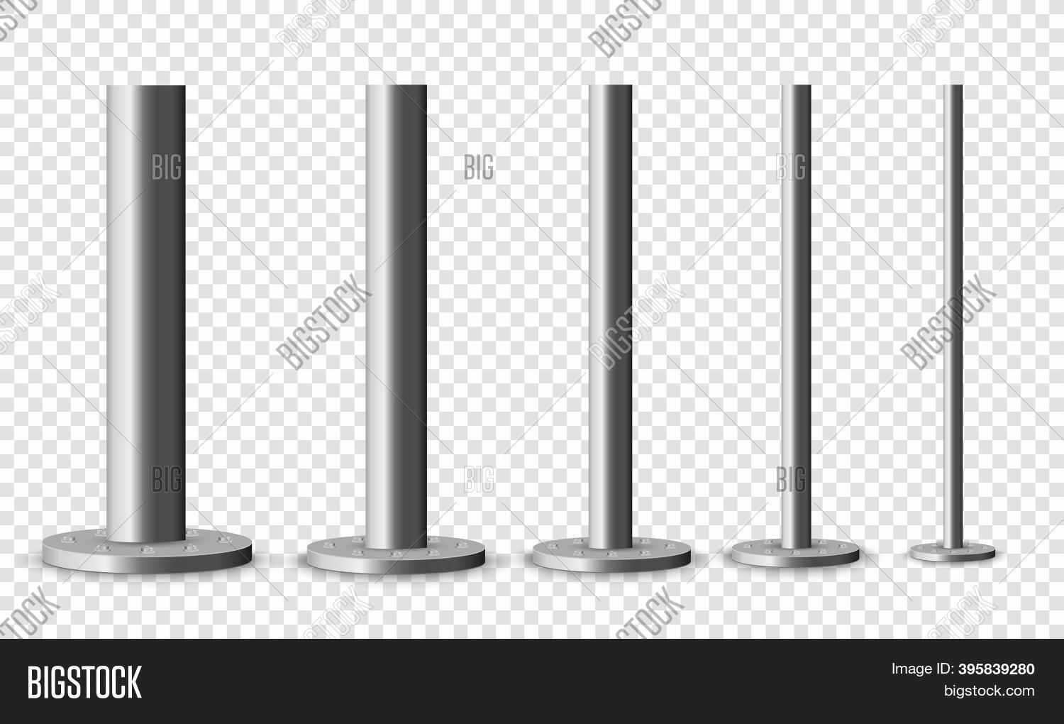 Set Metal Columns. Image & Photo (Free Trial) | Bigstock