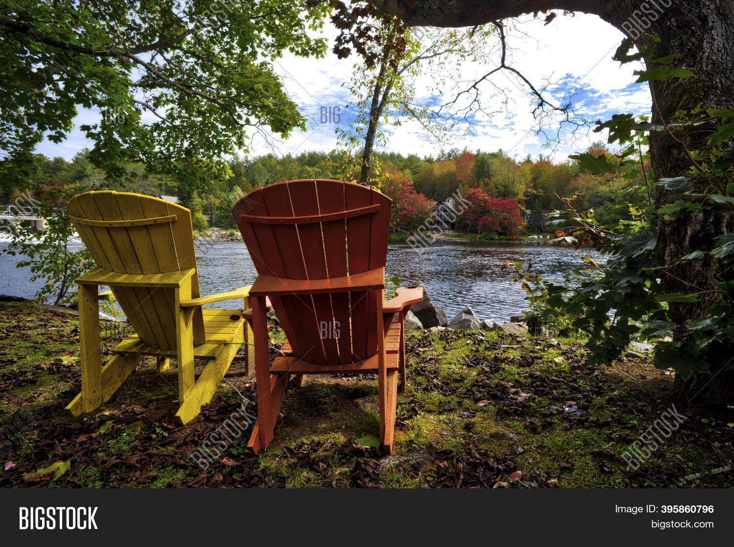Two Adirondack Chairs Image & Photo (Free Trial) | Bigstock