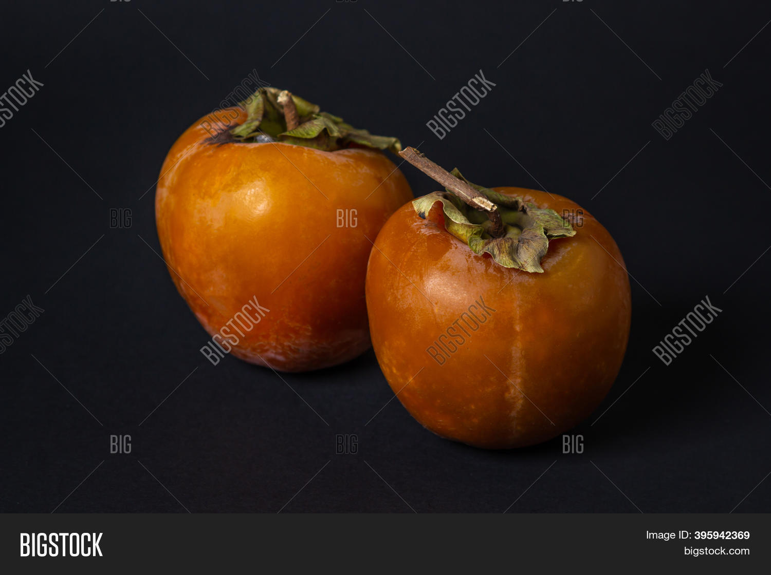 Persimmon On Black Image & Photo (Free Trial) | Bigstock