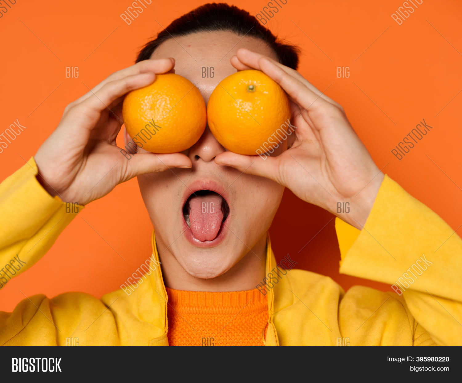 Surprised Guy Oranges Image & Photo (Free Trial) | Bigstock