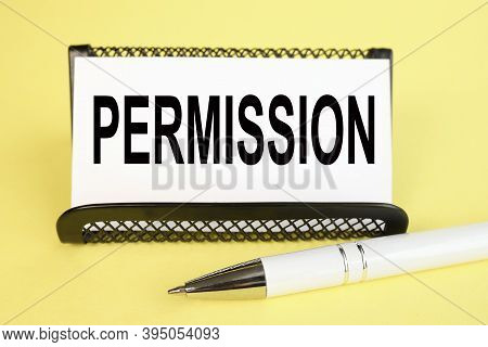 Permission, Text On Image & Photo (Free Trial) | Bigstock