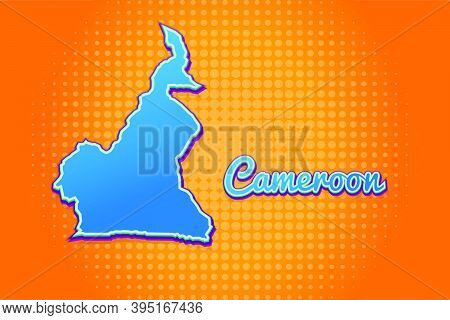 Retro Map Cameroon Vector & Photo (Free Trial) | Bigstock