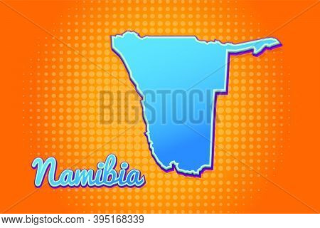 Retro Map Namibia Vector & Photo (Free Trial) | Bigstock