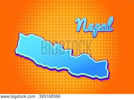 Retro Map Nepal Vector & Photo (Free Trial) | Bigstock