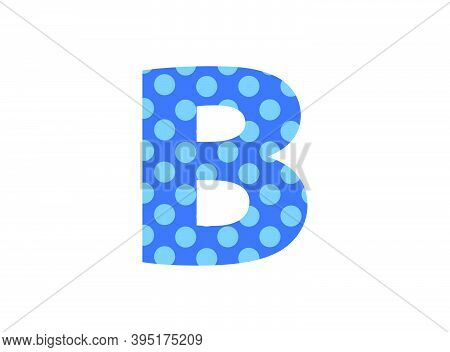B Letter Blue Font Vector & Photo (Free Trial) | Bigstock