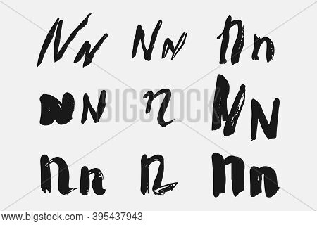 Letter N Written By Vector & Photo (Free Trial) | Bigstock
