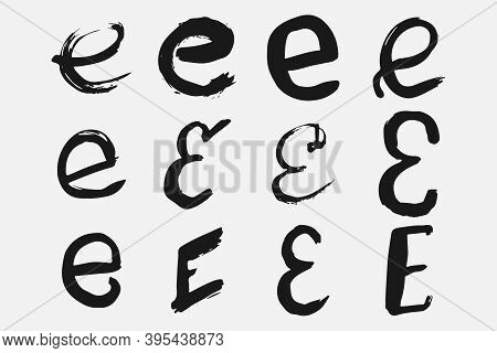 Letter E Written By Vector & Photo (Free Trial) | Bigstock