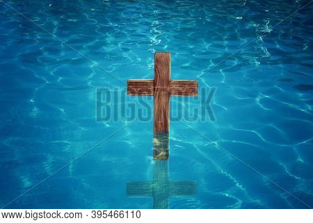 Wooden Cross Water Image & Photo (Free Trial) | Bigstock