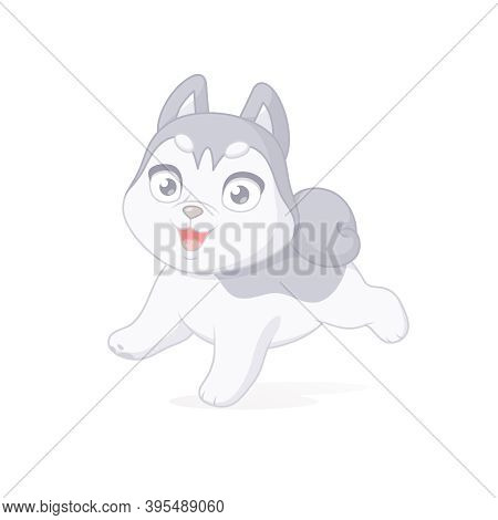 Happy Husky Puppy Vector & Photo (Free Trial) | Bigstock