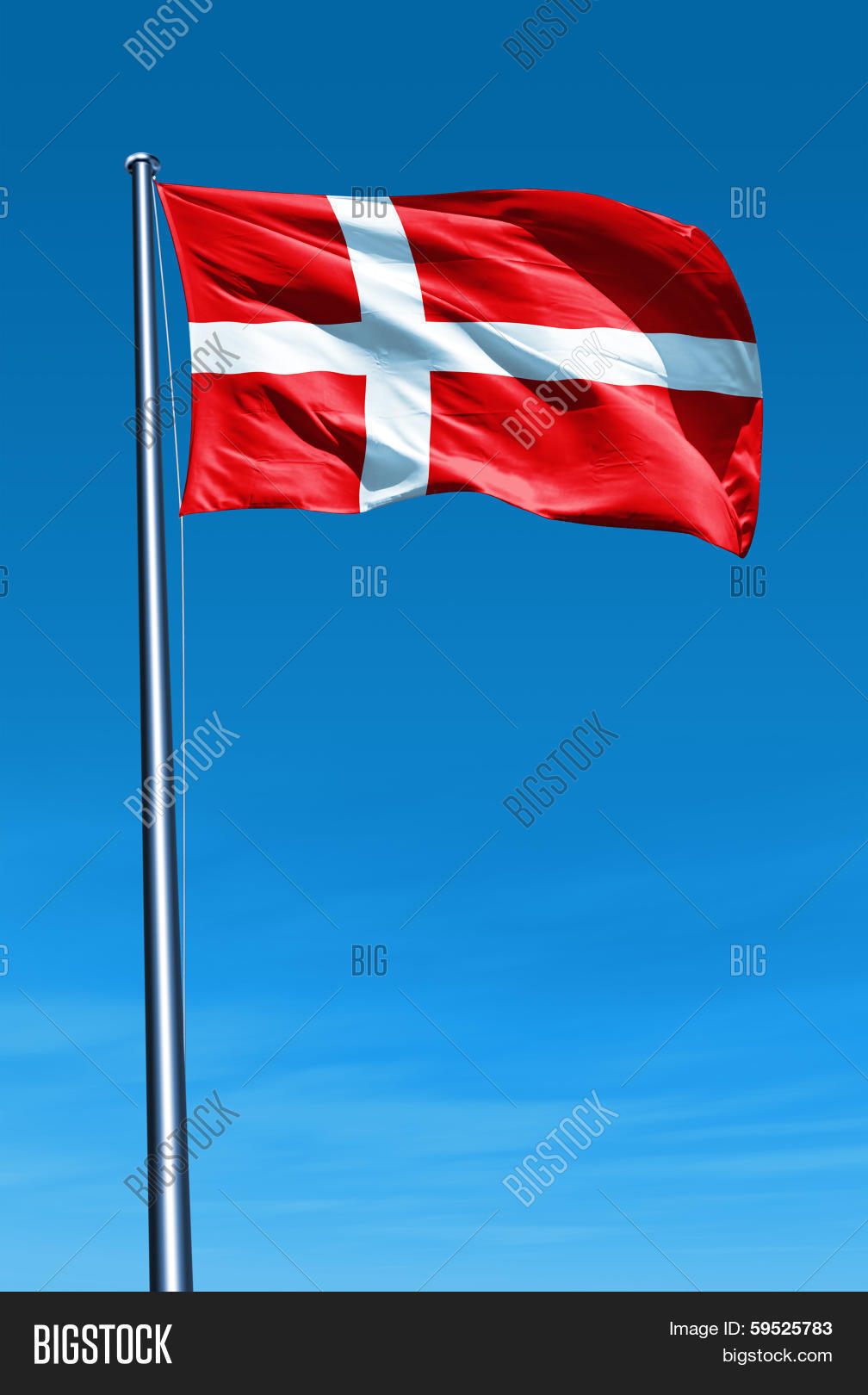 Denmark Flag Waving On Image & Photo (Free Trial) | Bigstock