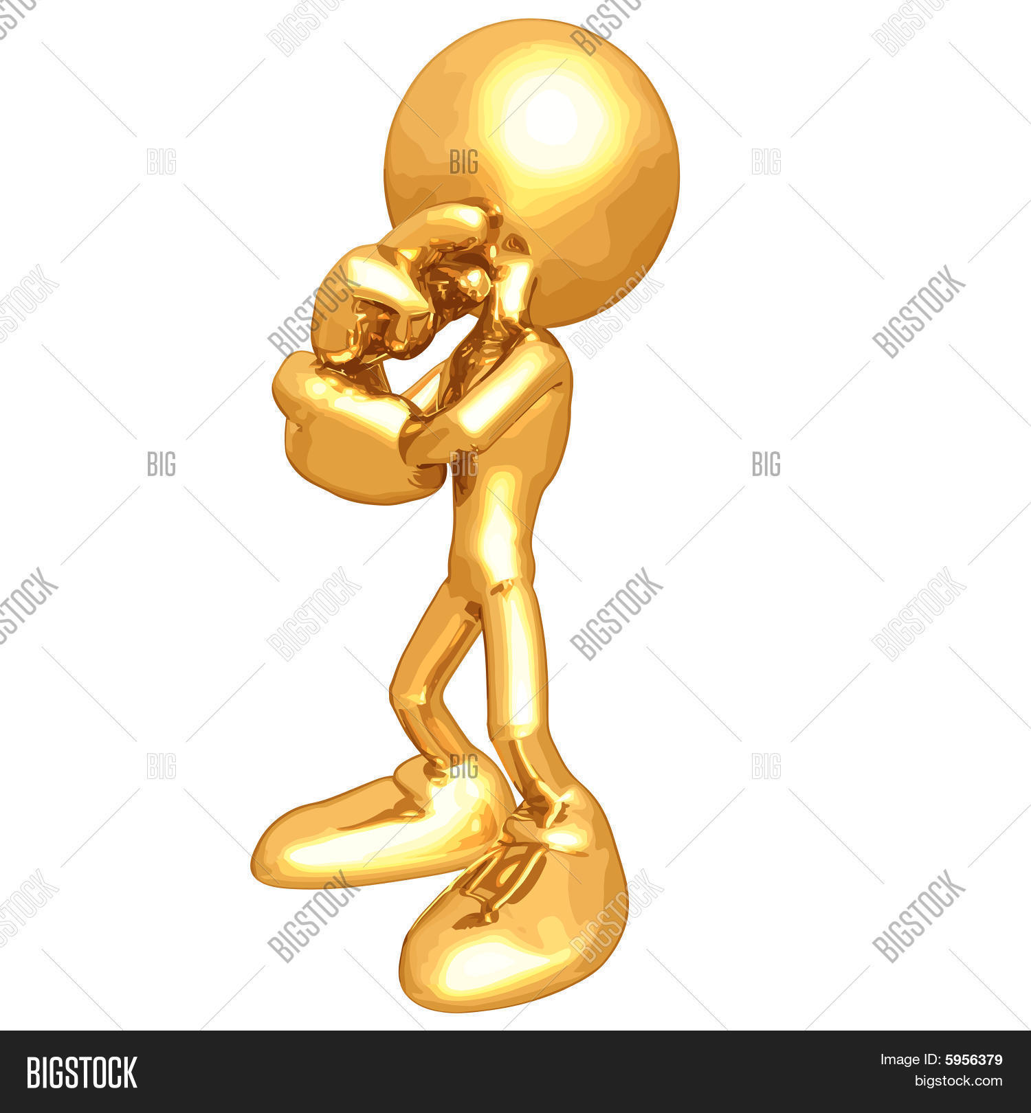 Mini Gold Guy Vector & Photo (Free Trial) | Bigstock