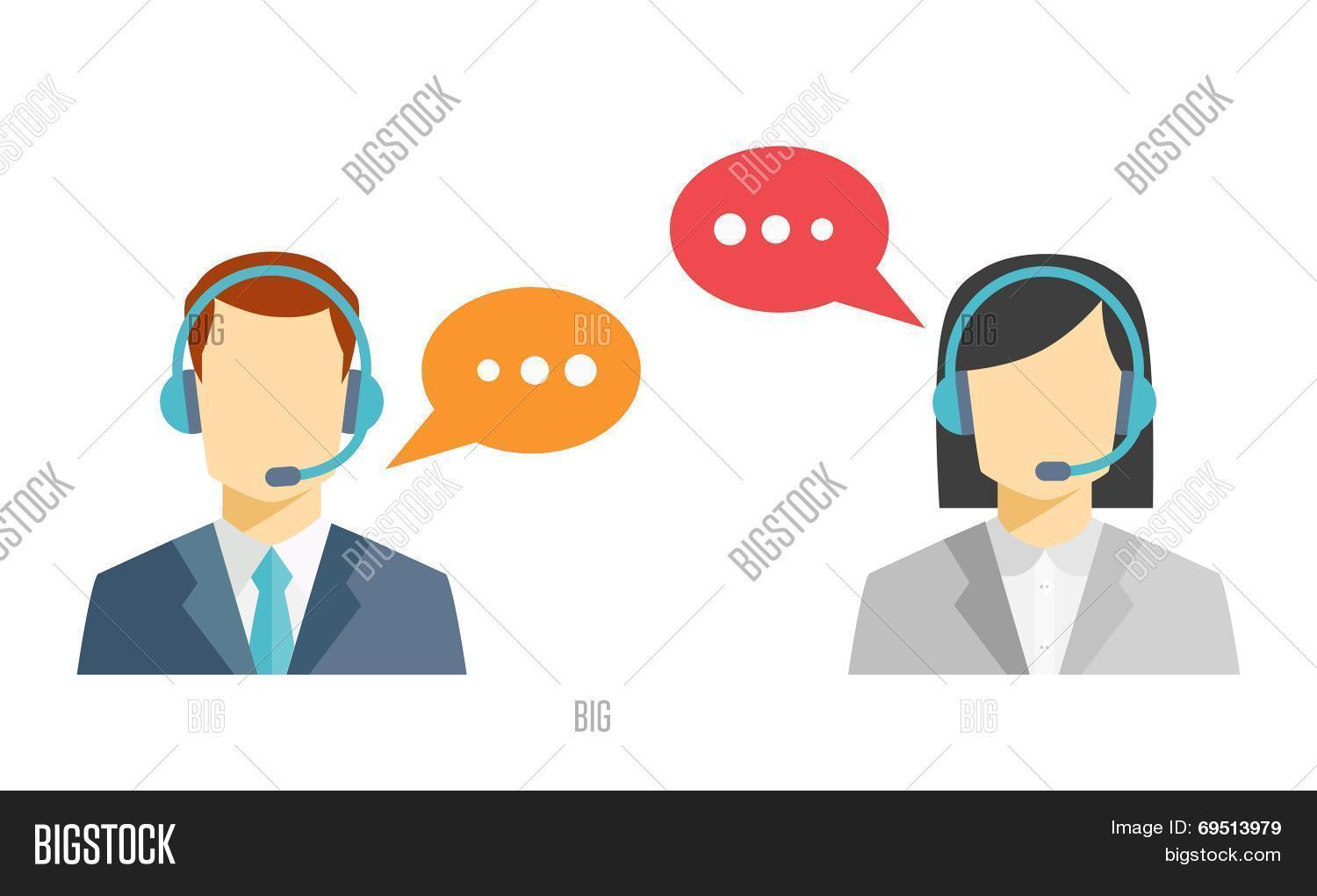 Male Female Call Vector & Photo (Free Trial) | Bigstock