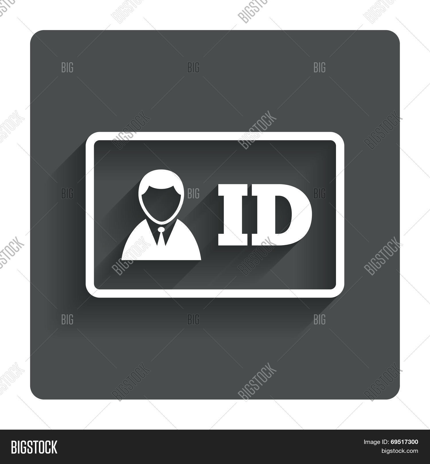ID Card Sign Icon. Vector & Photo (Free Trial) | Bigstock