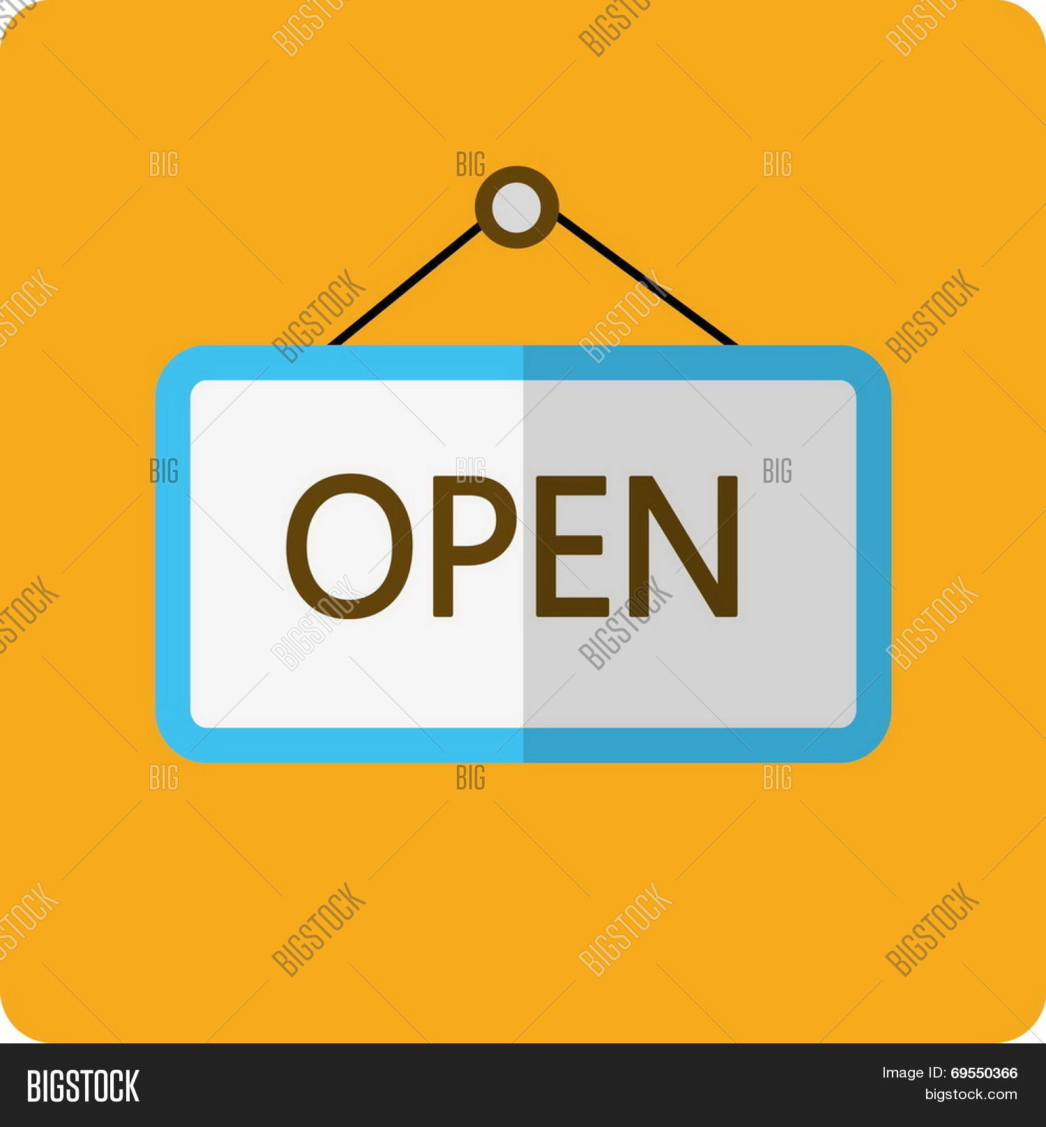 Vector Open Door Sign Vector & Photo (Free Trial) | Bigstock