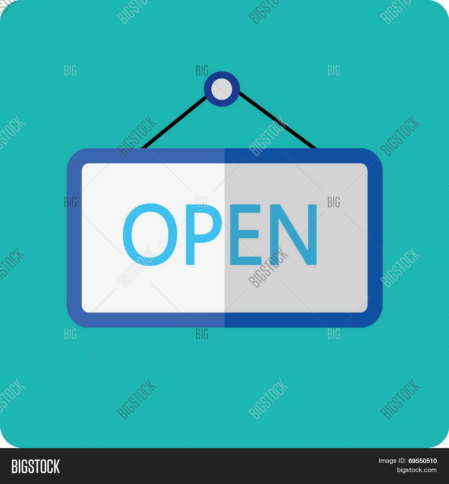 Vector Open Door Sign Vector & Photo (Free Trial) | Bigstock
