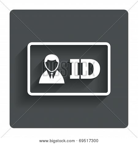 ID Card Sign Icon. Vector & Photo (Free Trial) | Bigstock