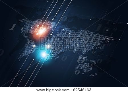 Binary Code Map Dark Image & Photo (Free Trial) | Bigstock