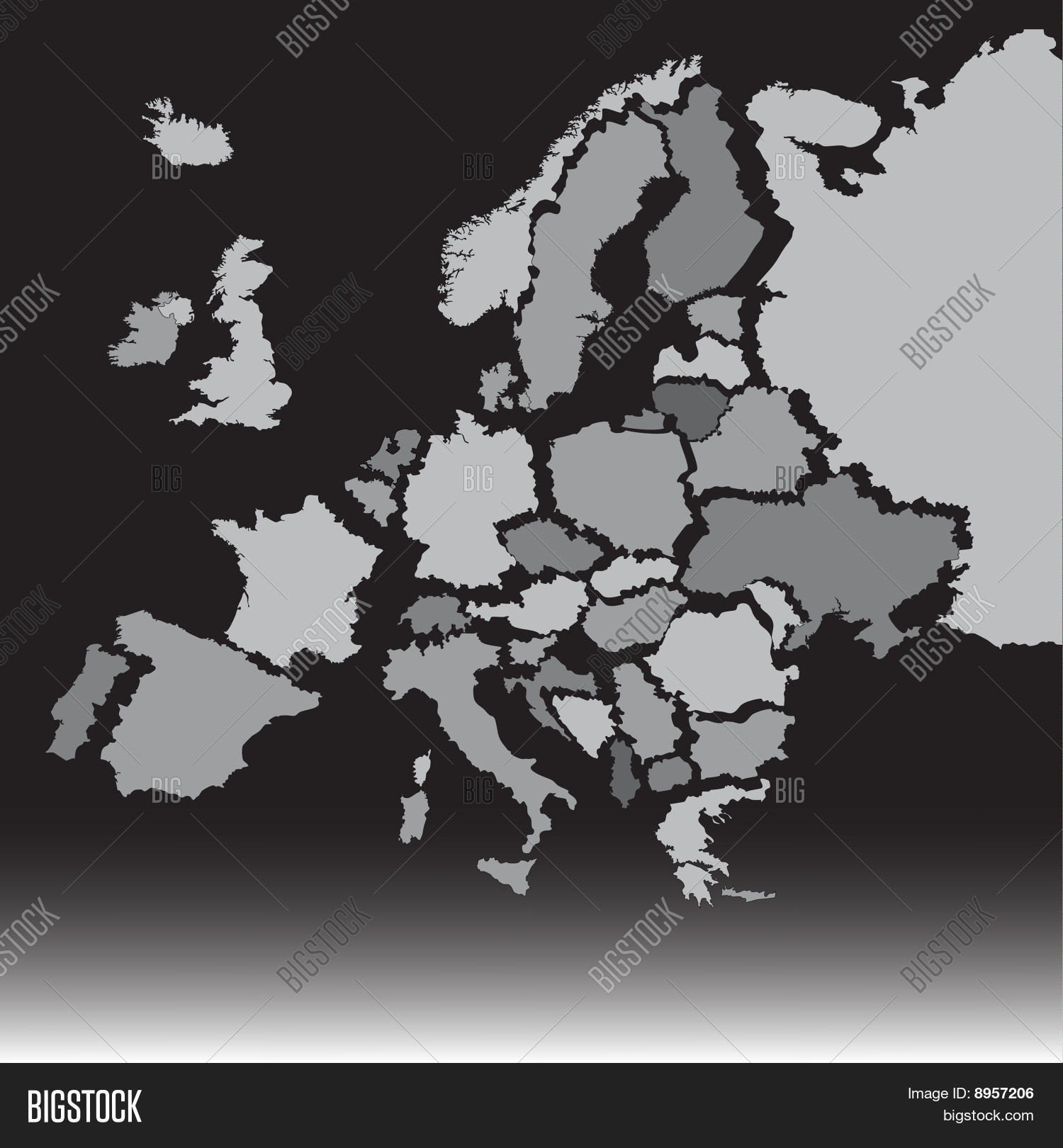 Europe Map Each Vector & Photo (Free Trial) | Bigstock