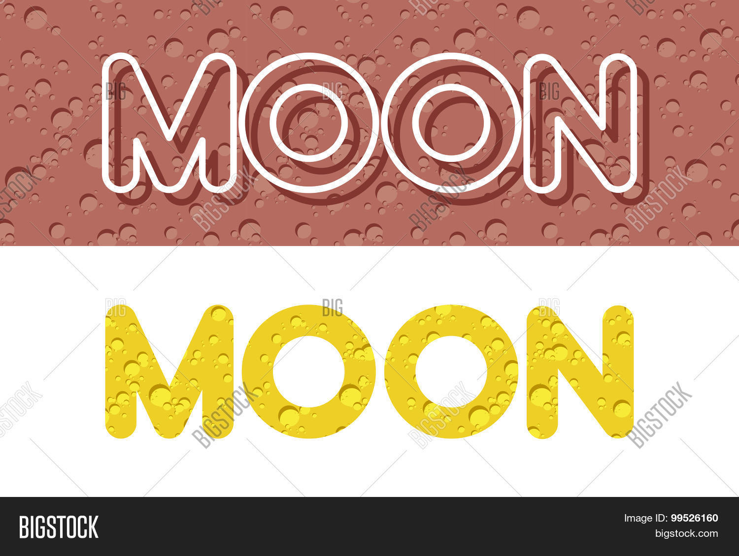 Moon. Letters Lunar Vector & Photo (Free Trial) | Bigstock