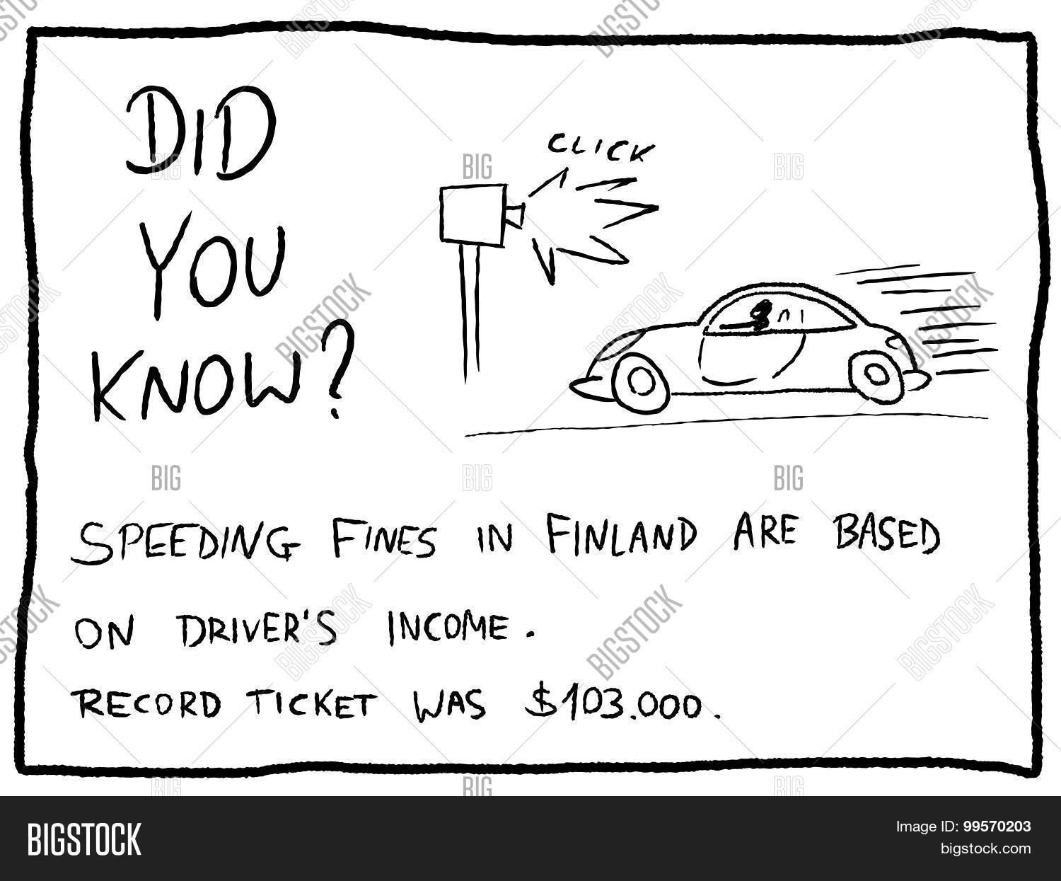 Funny Speeding Ticket Cartoon