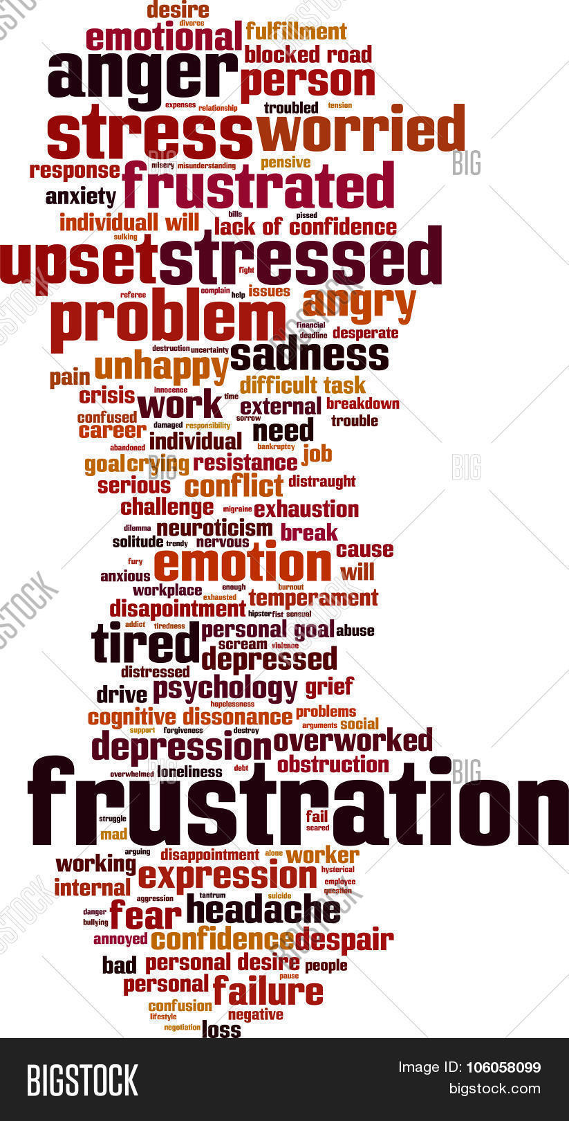 Frustration Word Vector & Photo (Free Trial) | Bigstock
