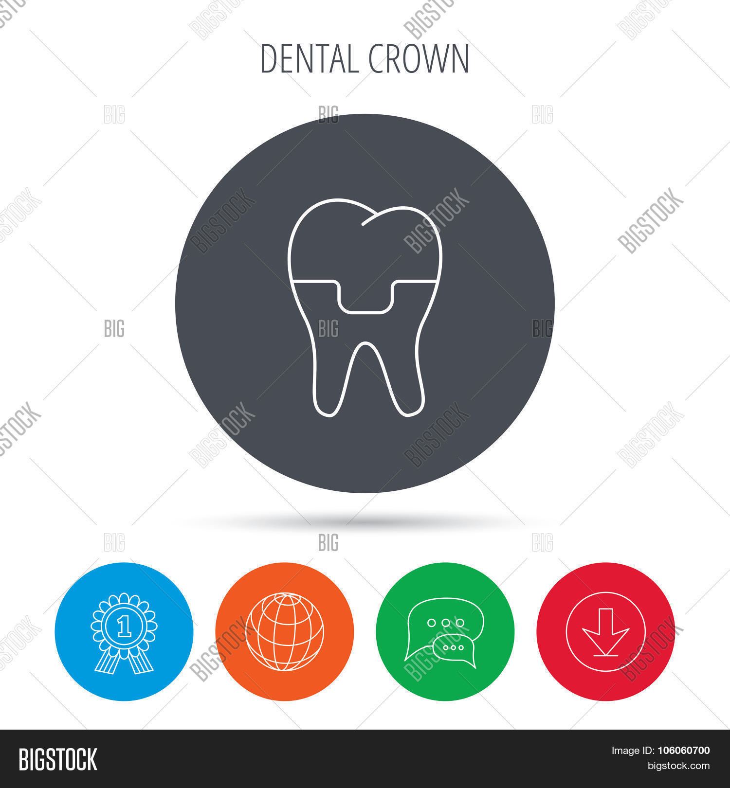 Dental Crown Icon. Vector & Photo (Free Trial) | Bigstock