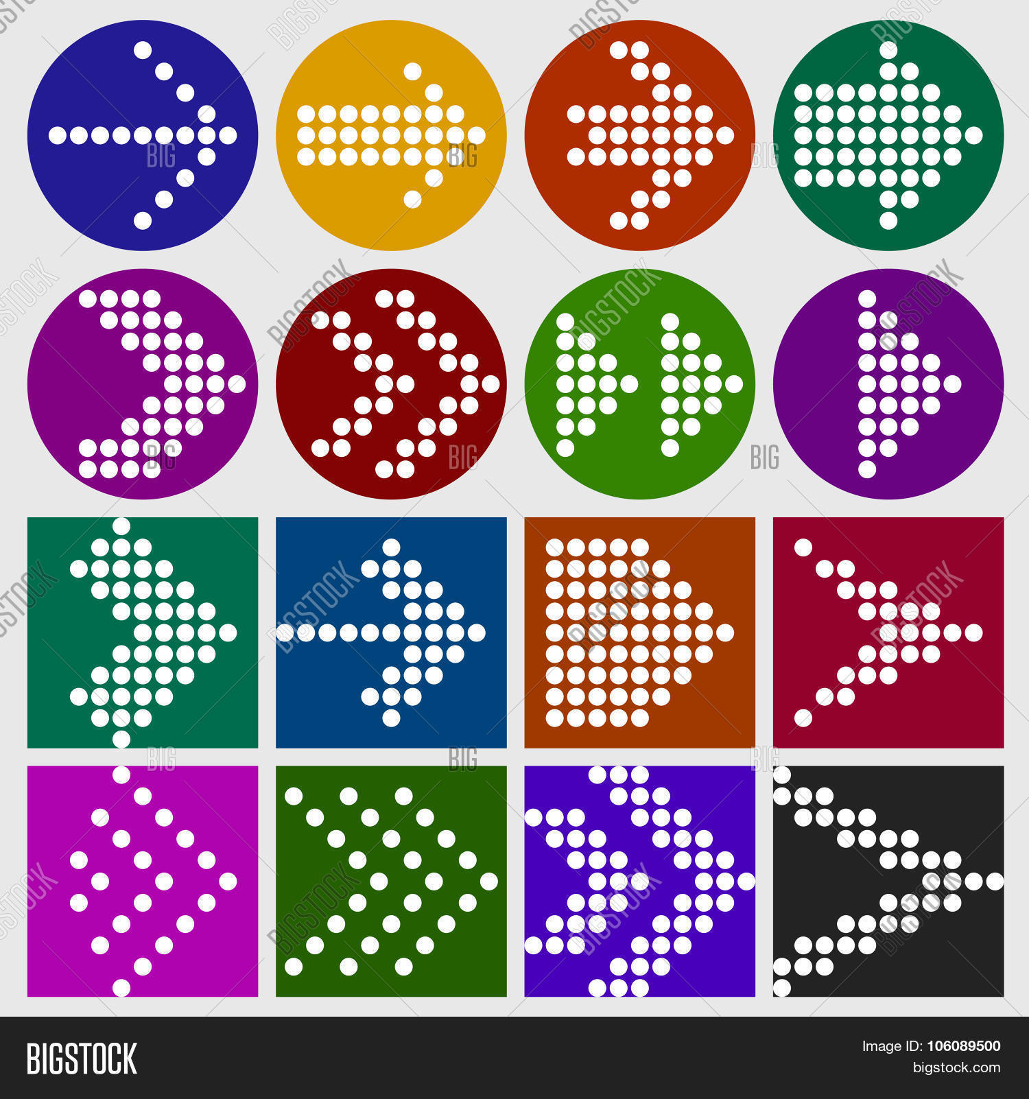 Arrow Sign Dots Icon Vector & Photo (Free Trial) | Bigstock