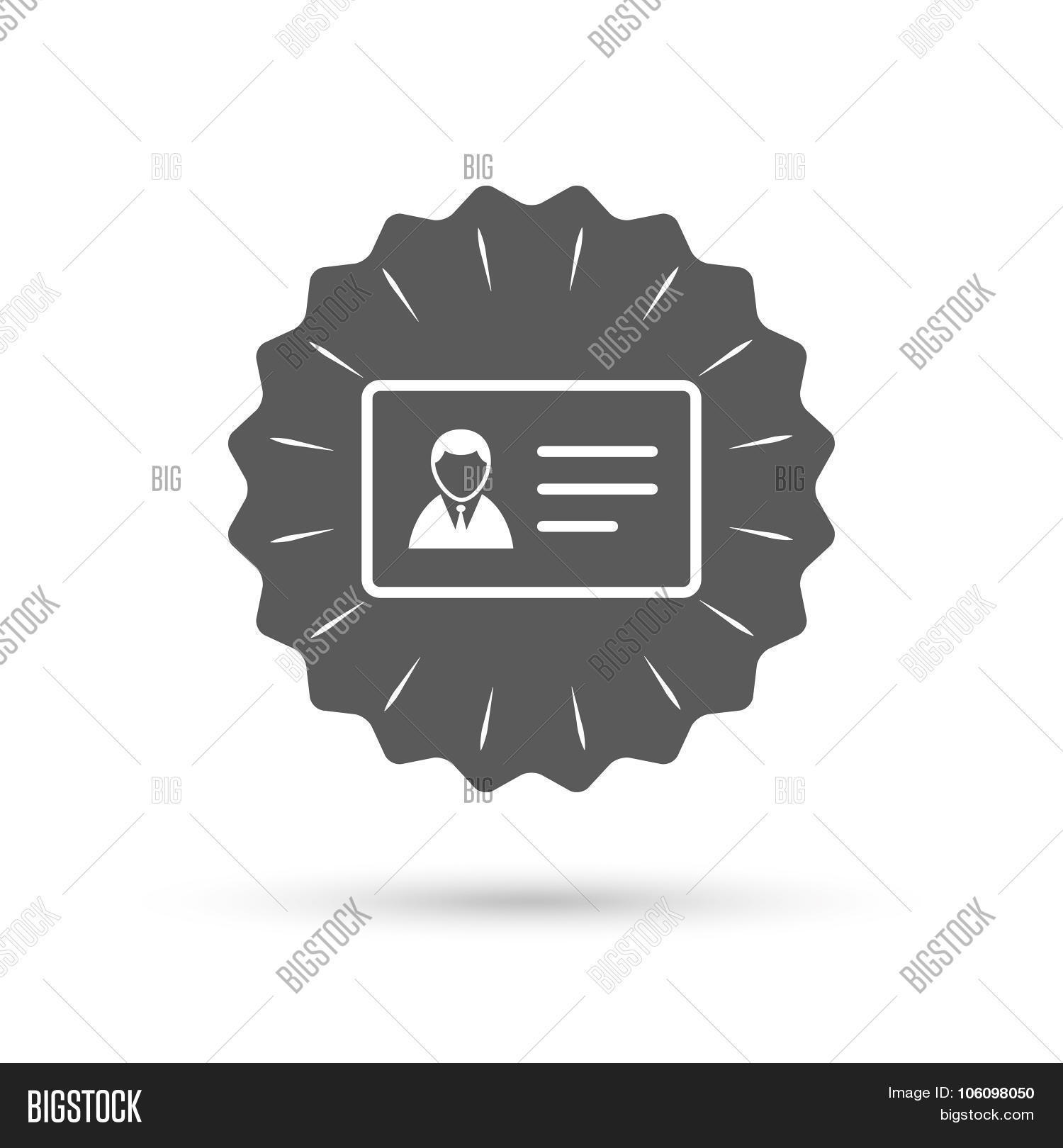 ID Card Sign Icon. Vector & Photo (Free Trial) | Bigstock