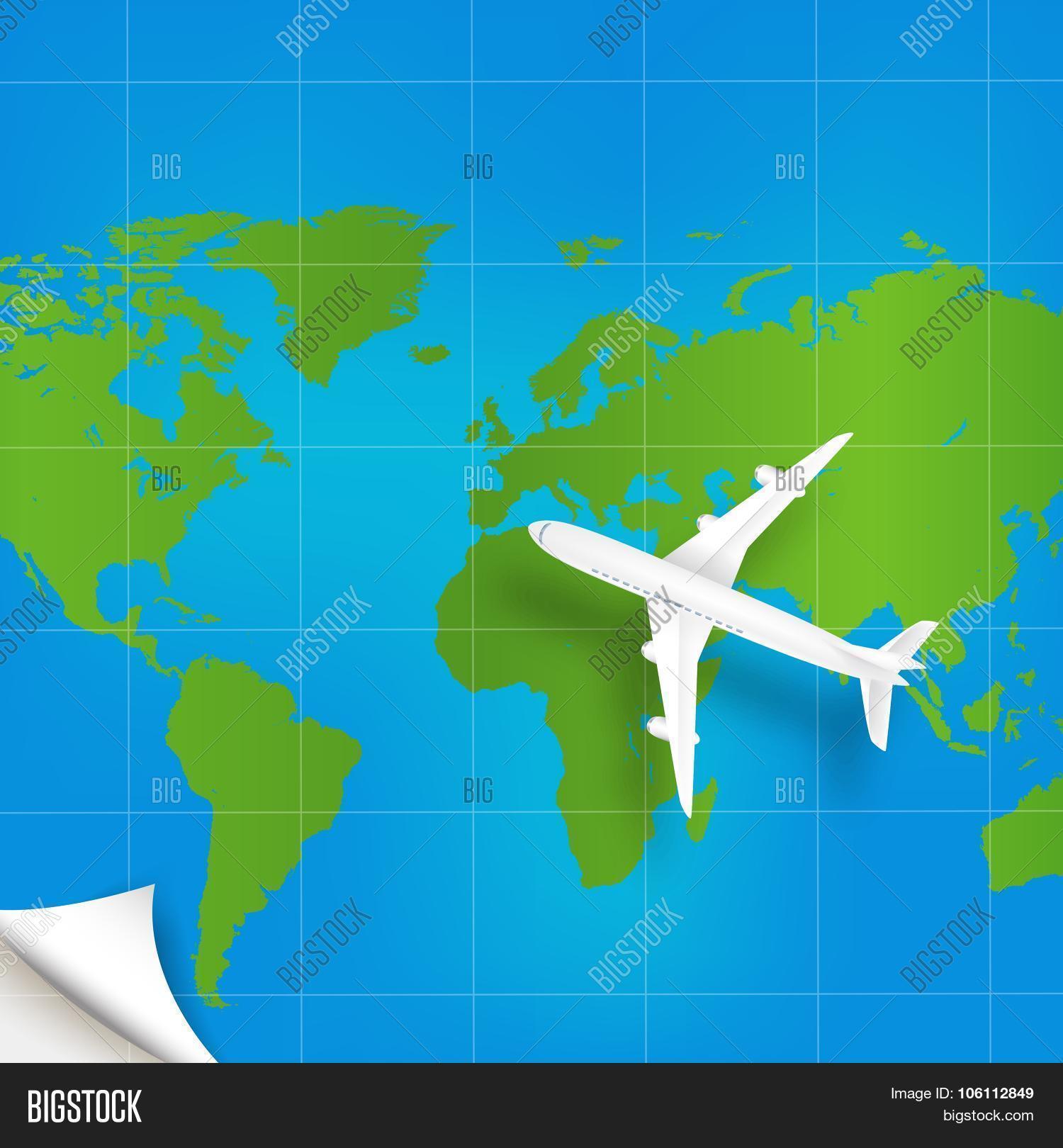Plane World Map Image & Photo (Free Trial) | Bigstock