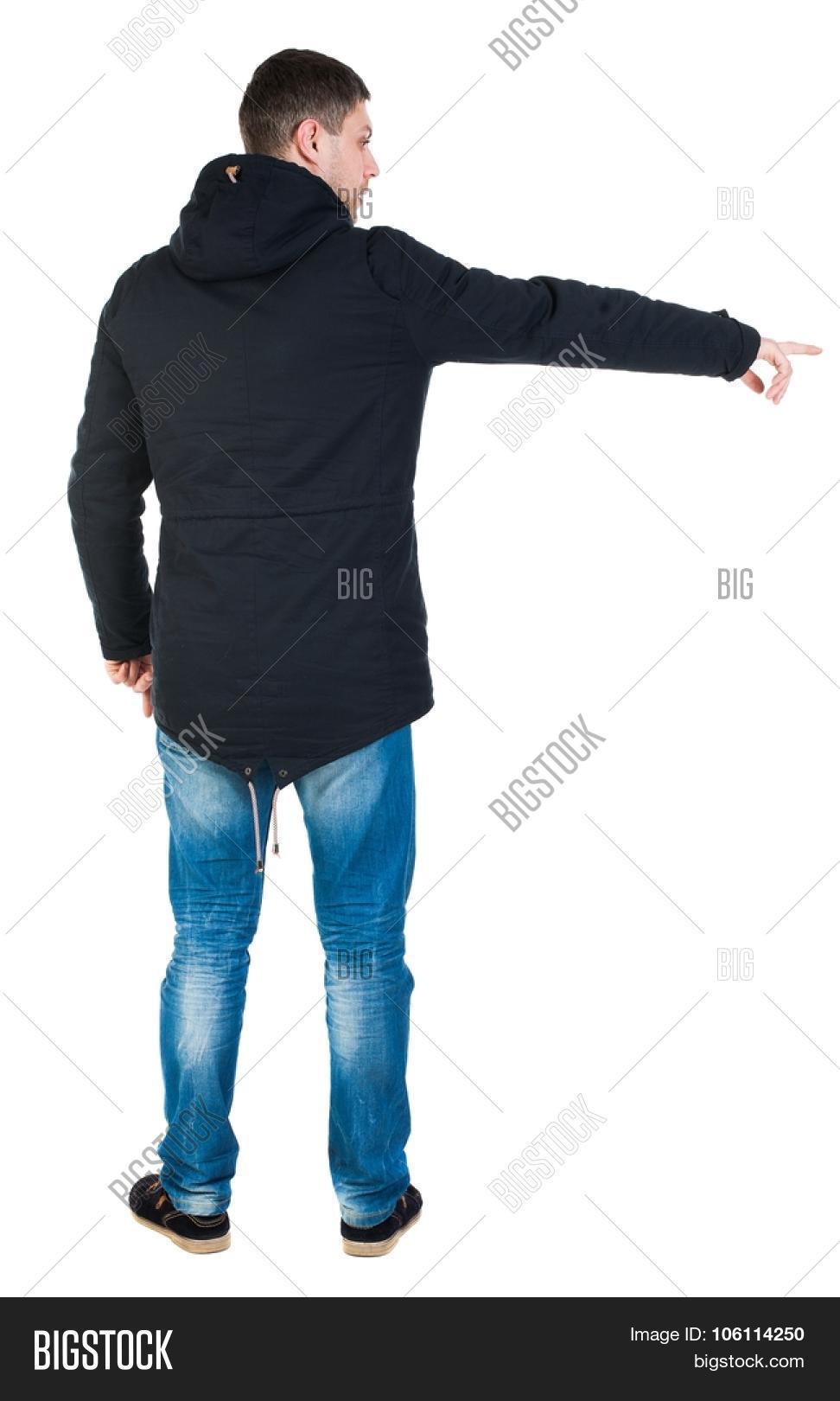 Back View Pointing Man Image & Photo (Free Trial) | Bigstock