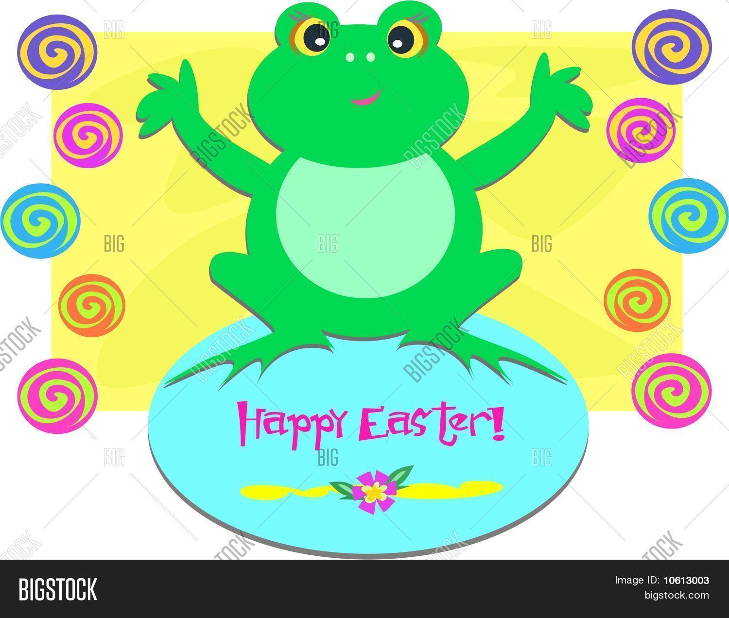 Happy Easter Frog Vector & Photo (Free Trial) | Bigstock