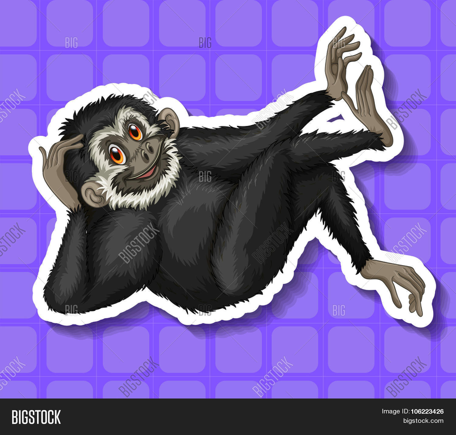 Black Gibbon Vector & Photo (Free Trial) | Bigstock