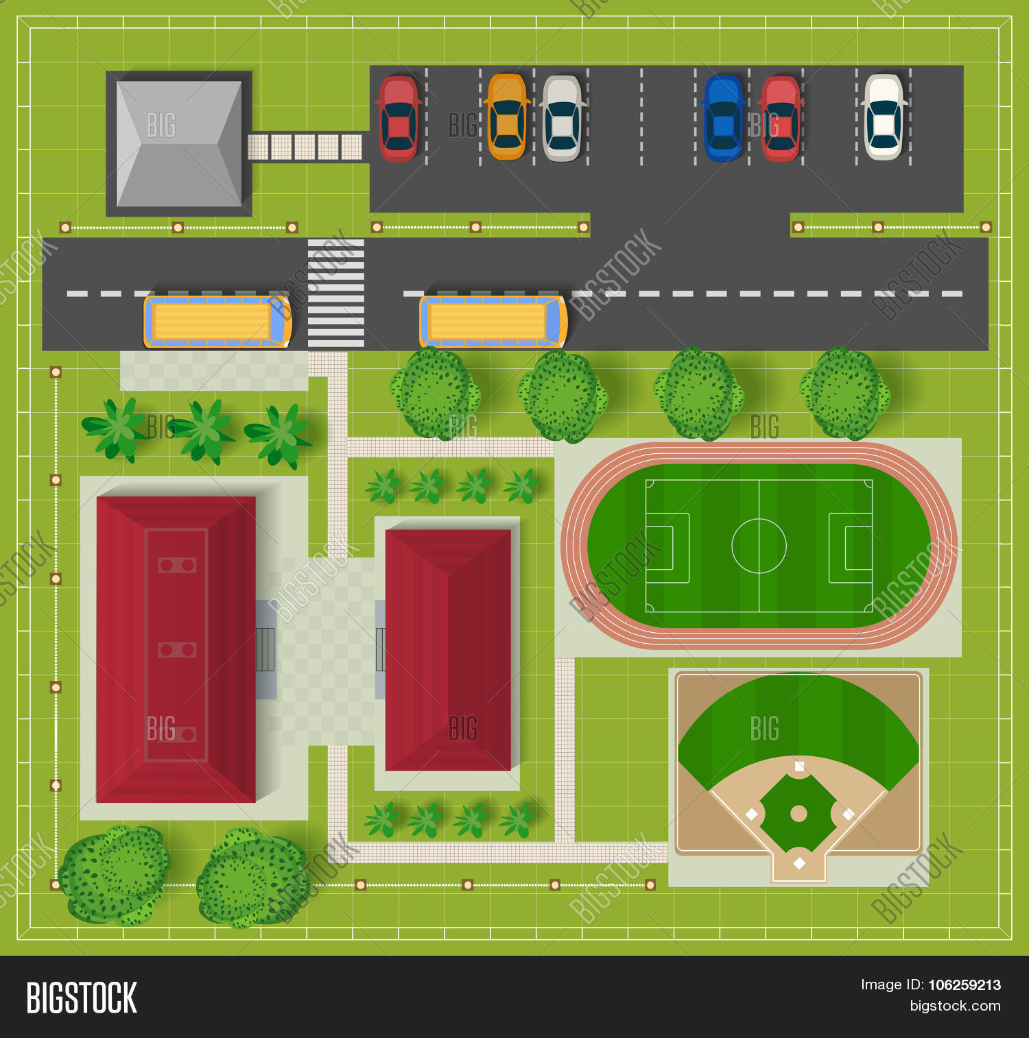 Football Field Vector & Photo (Free Trial) | Bigstock