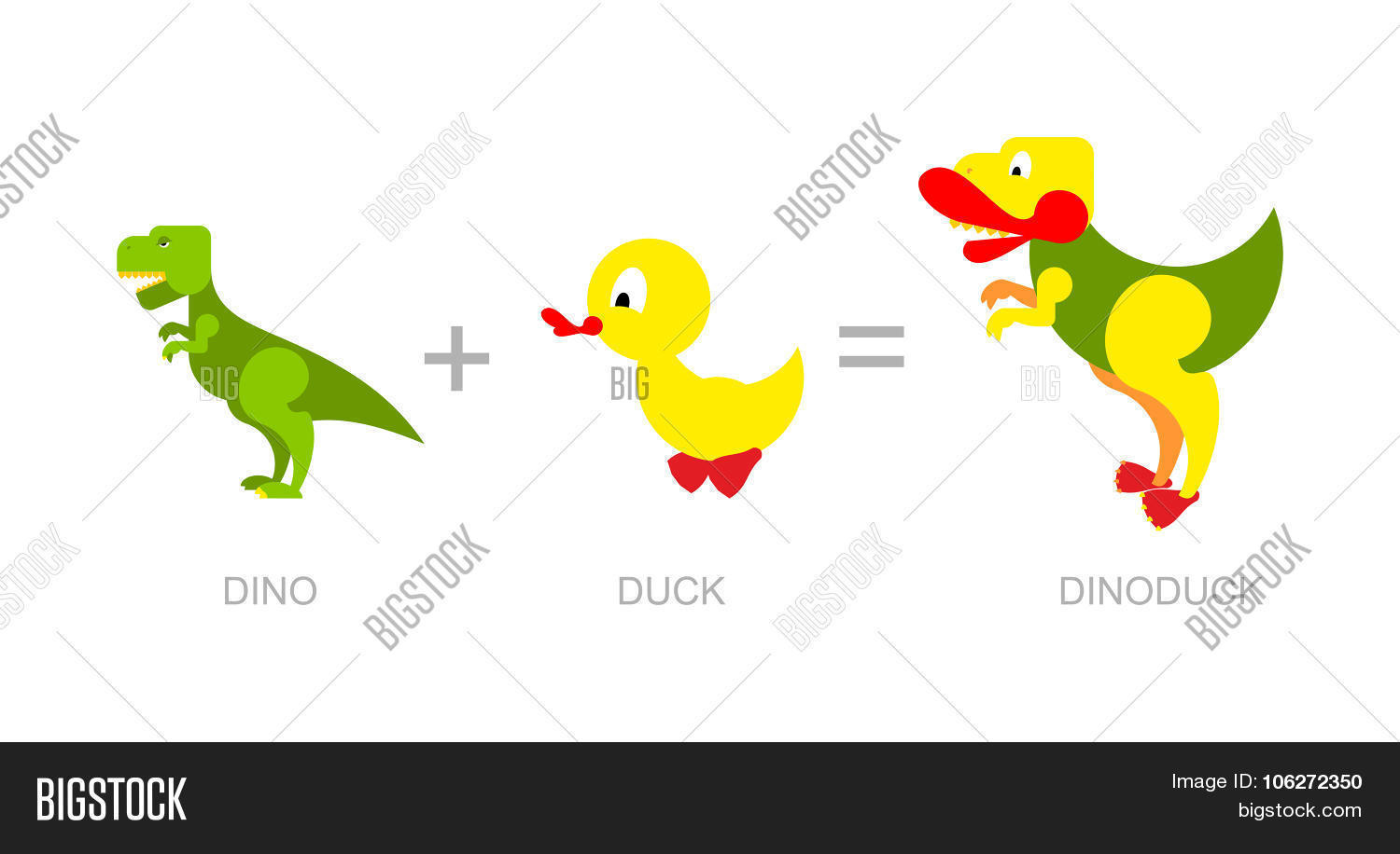 Dinosaur Duck. Dino- Vector & Photo (Free Trial) | Bigstock
