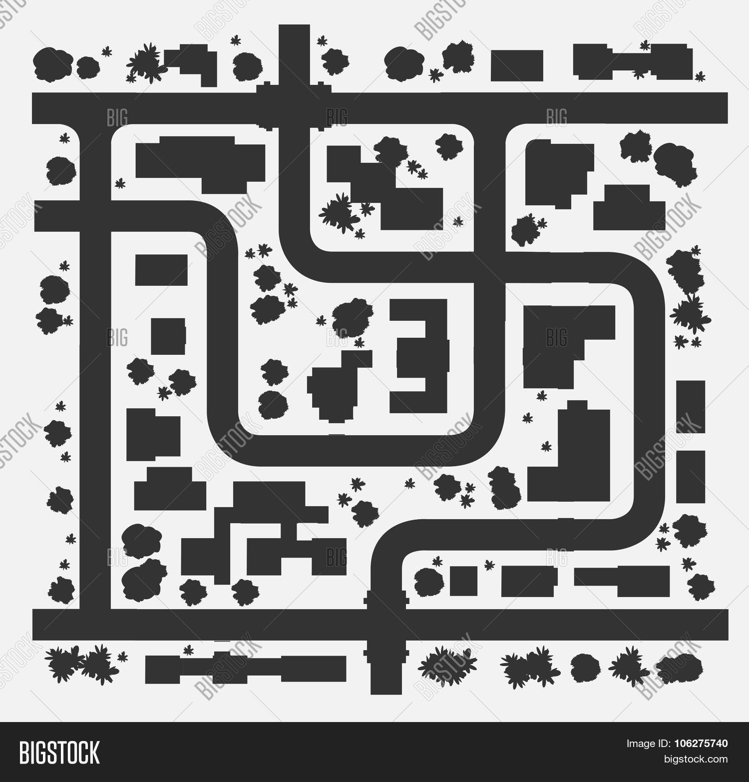 Silhouette Map Vector & Photo (Free Trial) | Bigstock