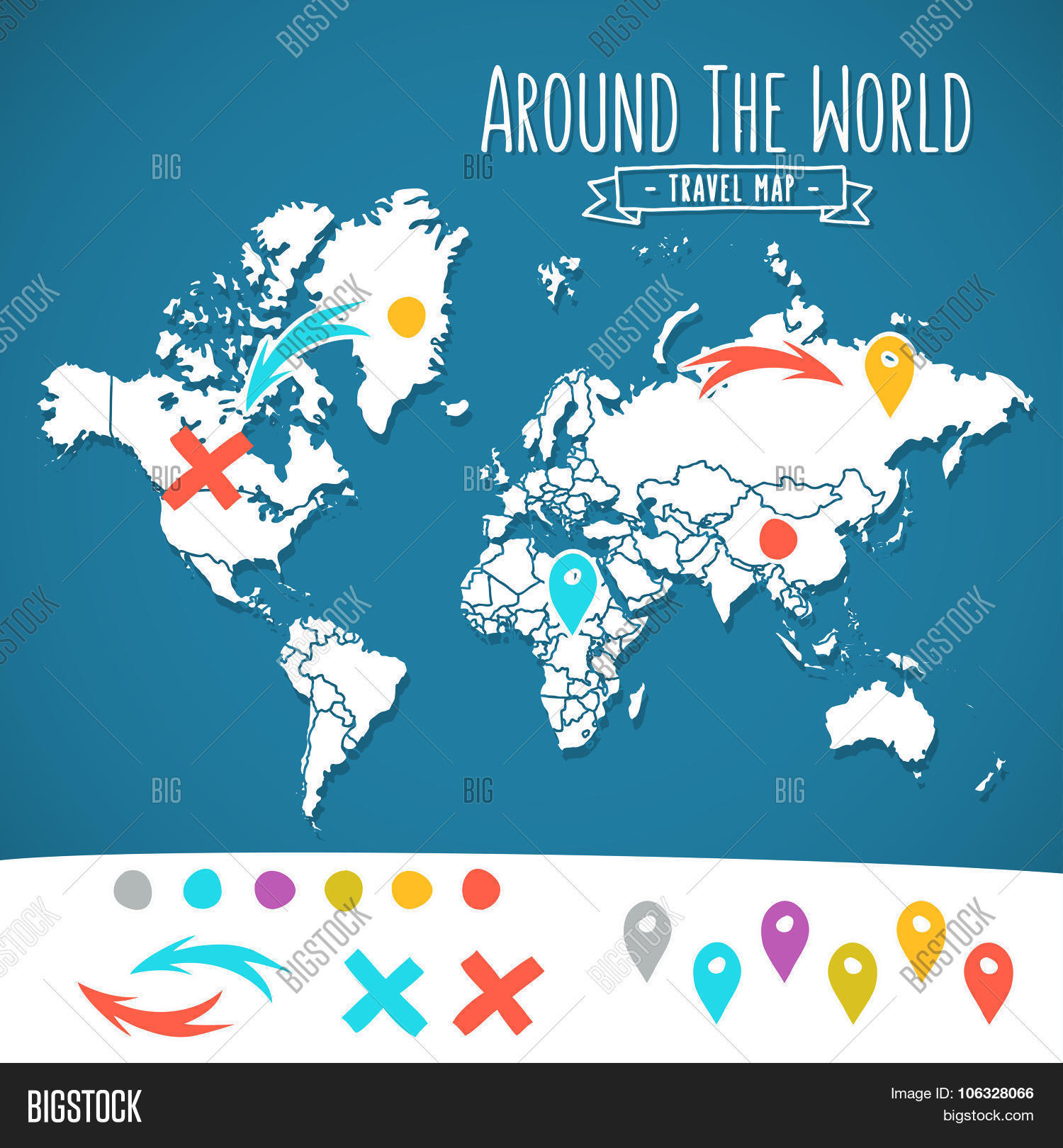 Hand Drawn World Map Vector & Photo (Free Trial) | Bigstock