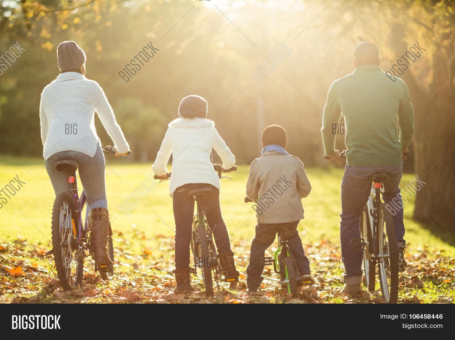 Rear View Young Family Image & Photo (Free Trial) | Bigstock
