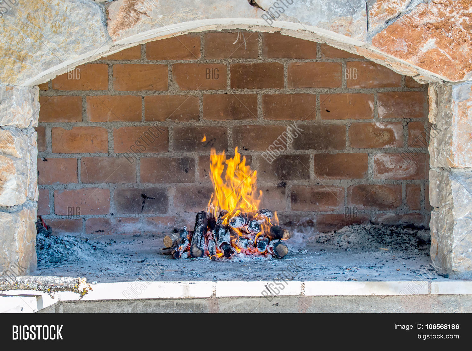 Open Fire Place Oven Image & Photo (Free Trial) | Bigstock