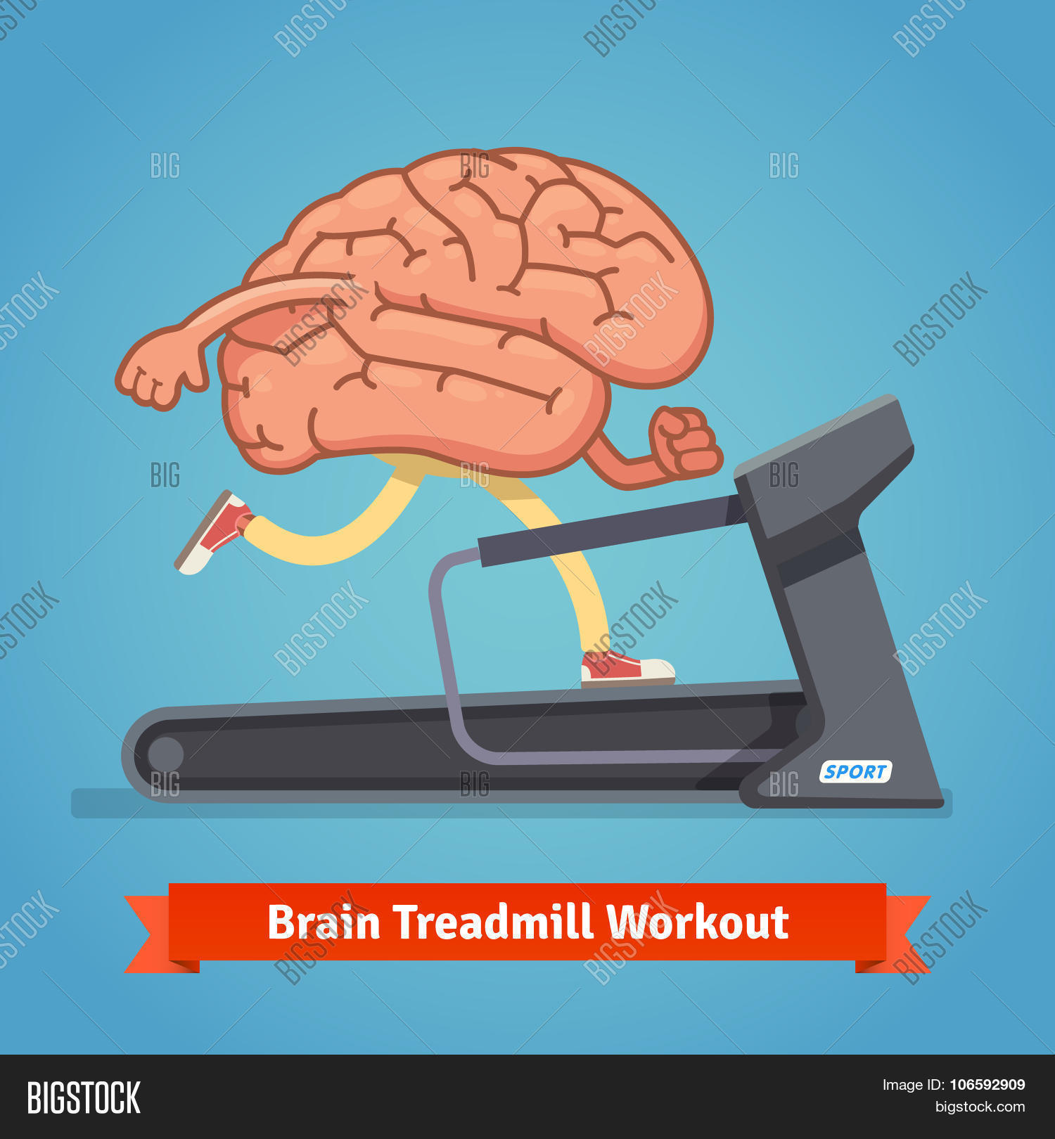Brain Working Out On Vector & Photo (Free Trial) | Bigstock