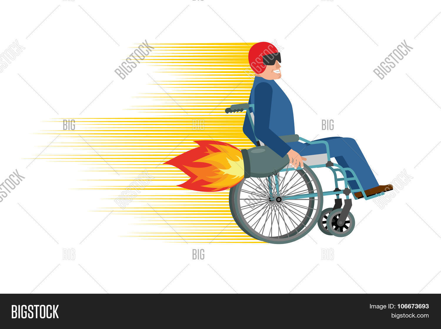 Wheelchair Race Vector