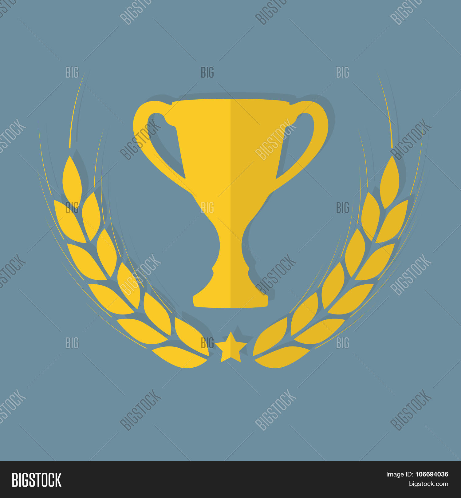 Laurel Wreath Trophy Vector & Photo (Free Trial) | Bigstock