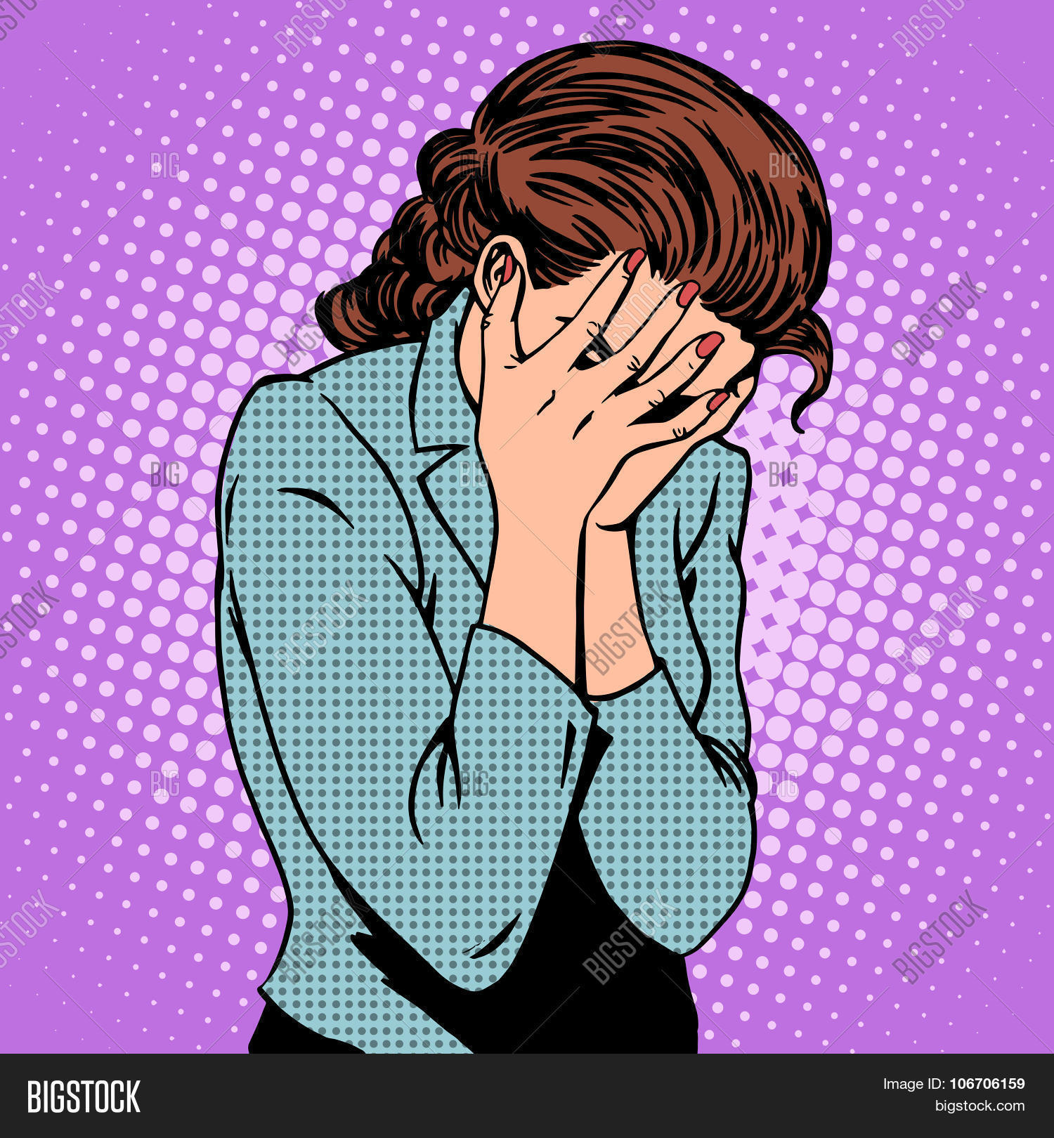 Weeping Woman Vector & Photo (Free Trial) | Bigstock