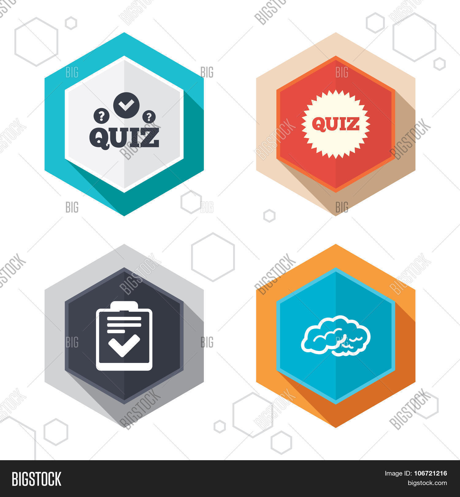 Quiz Icons. Checklist Vector & Photo (Free Trial) | Bigstock
