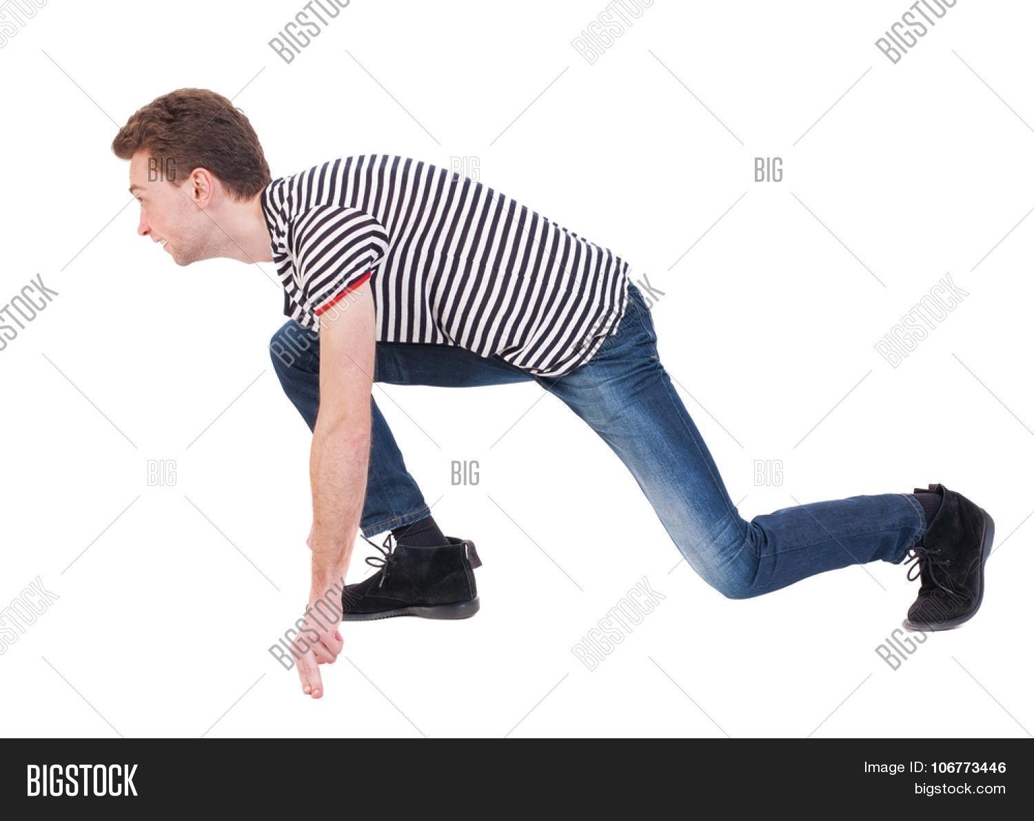 Side View Man Start Image & Photo (Free Trial) | Bigstock