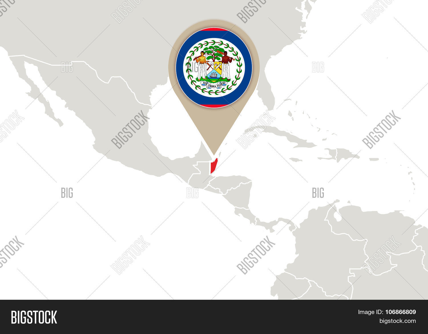 belize world map location