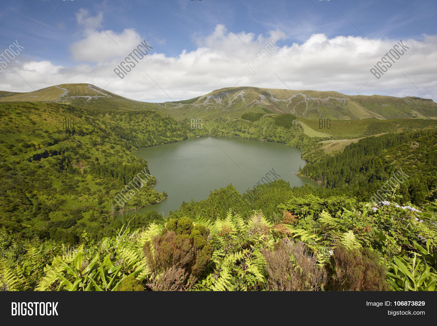 Azores Landscape Lake Image & Photo (Free Trial) | Bigstock
