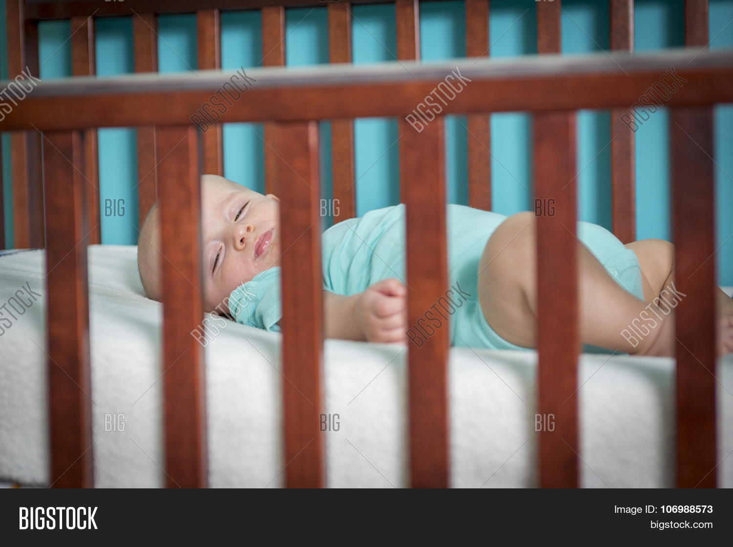 Adorable Baby His Crib Image & Photo (Free Trial) | Bigstock
