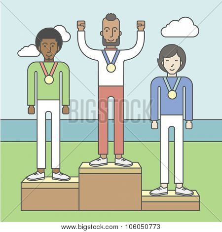 Three Male Athletes Vector & Photo (Free Trial) | Bigstock